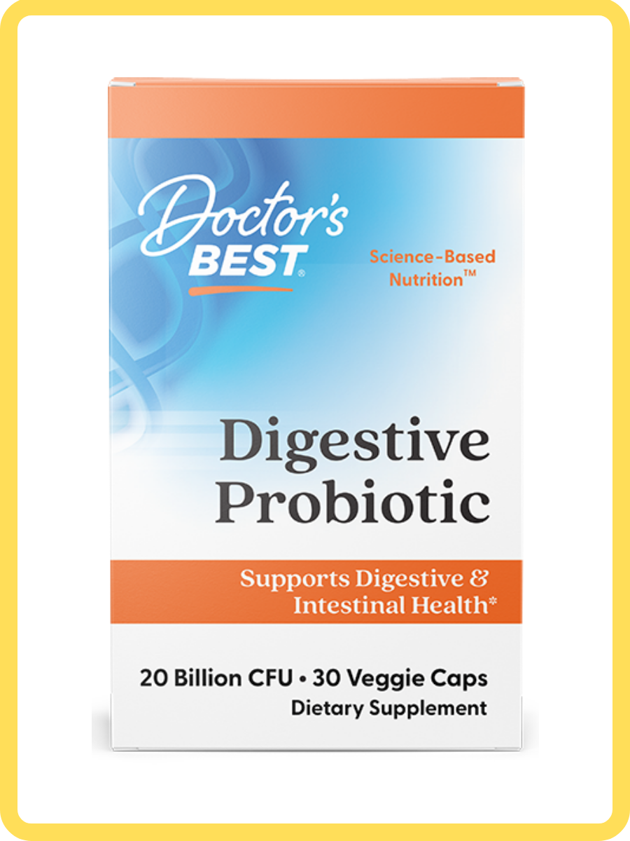 Doctor's Best, пищеварительный пробиотик с Howaru, 20 млрд КОЕ, 30 вегетарианских капсул