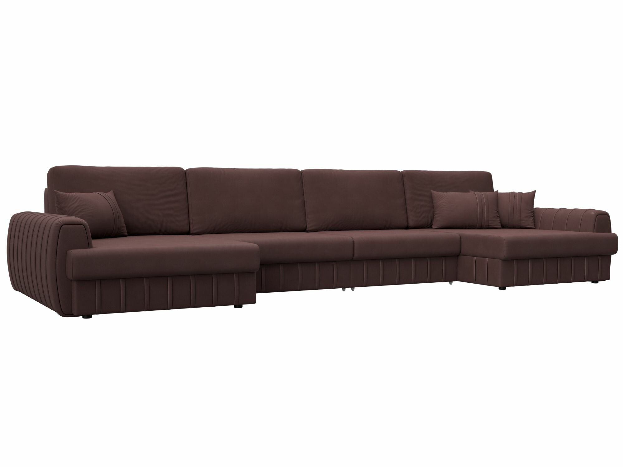 Диван П-образный Флоу НПБ Лонг, Замша