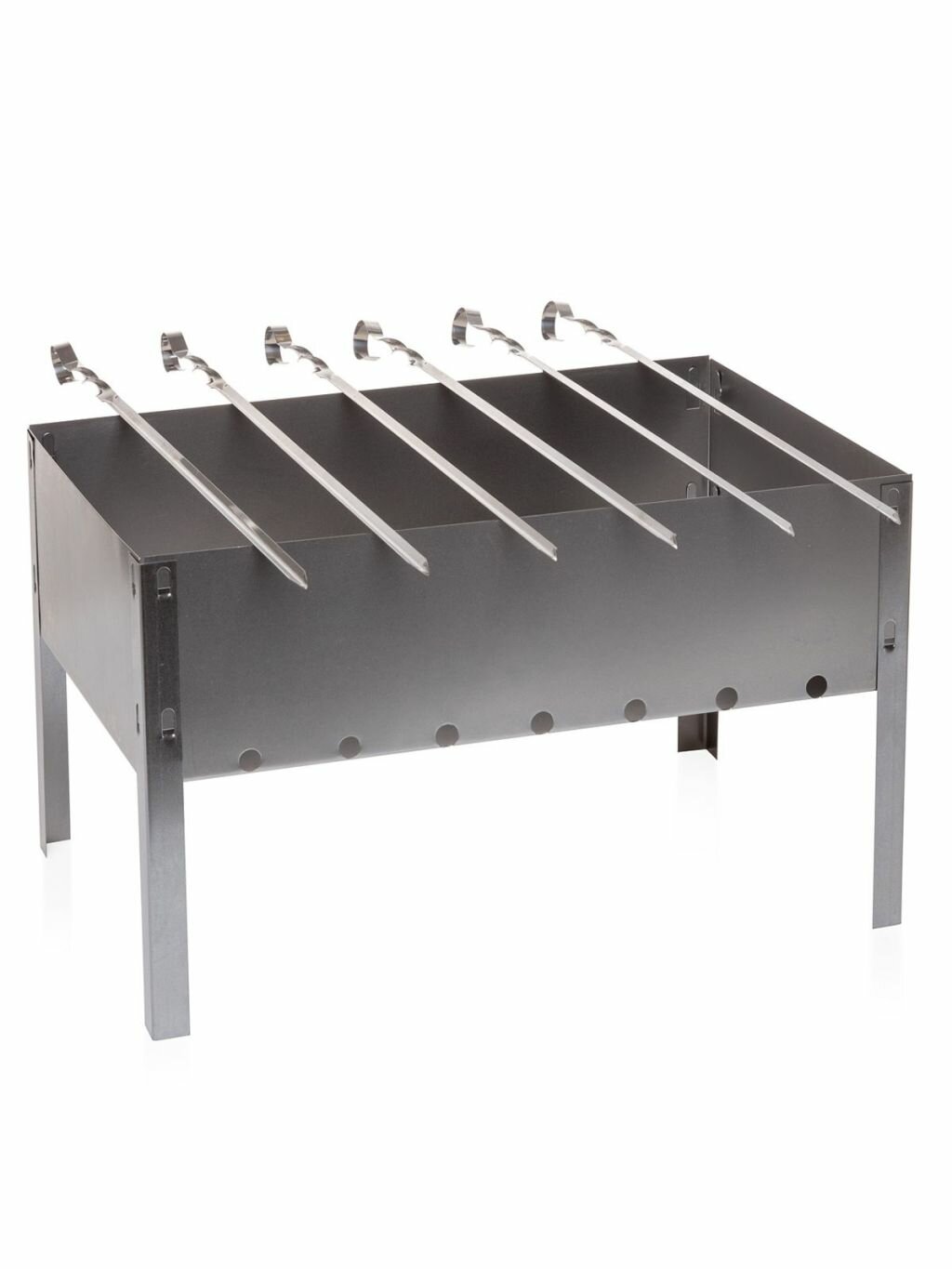 Мангал дача металлический, сборный 40х24х24 см