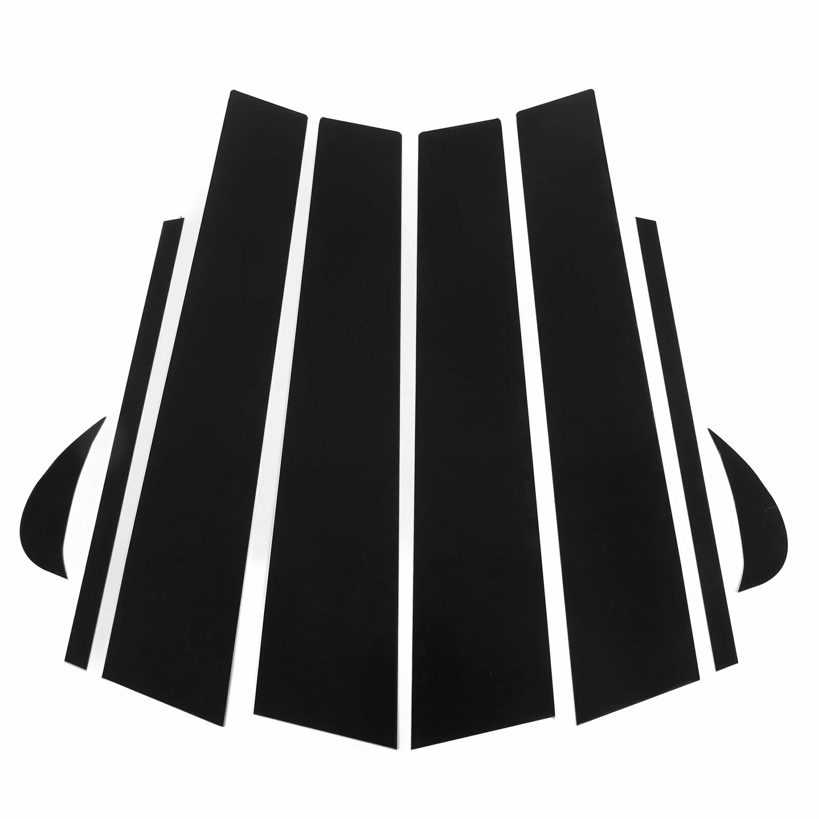 8шт Комплект Отделки Стойки Стойки 4D Стиль Глянцево-Черная Наклейка на Боковое Стекло Замена для Camry 2018-2021