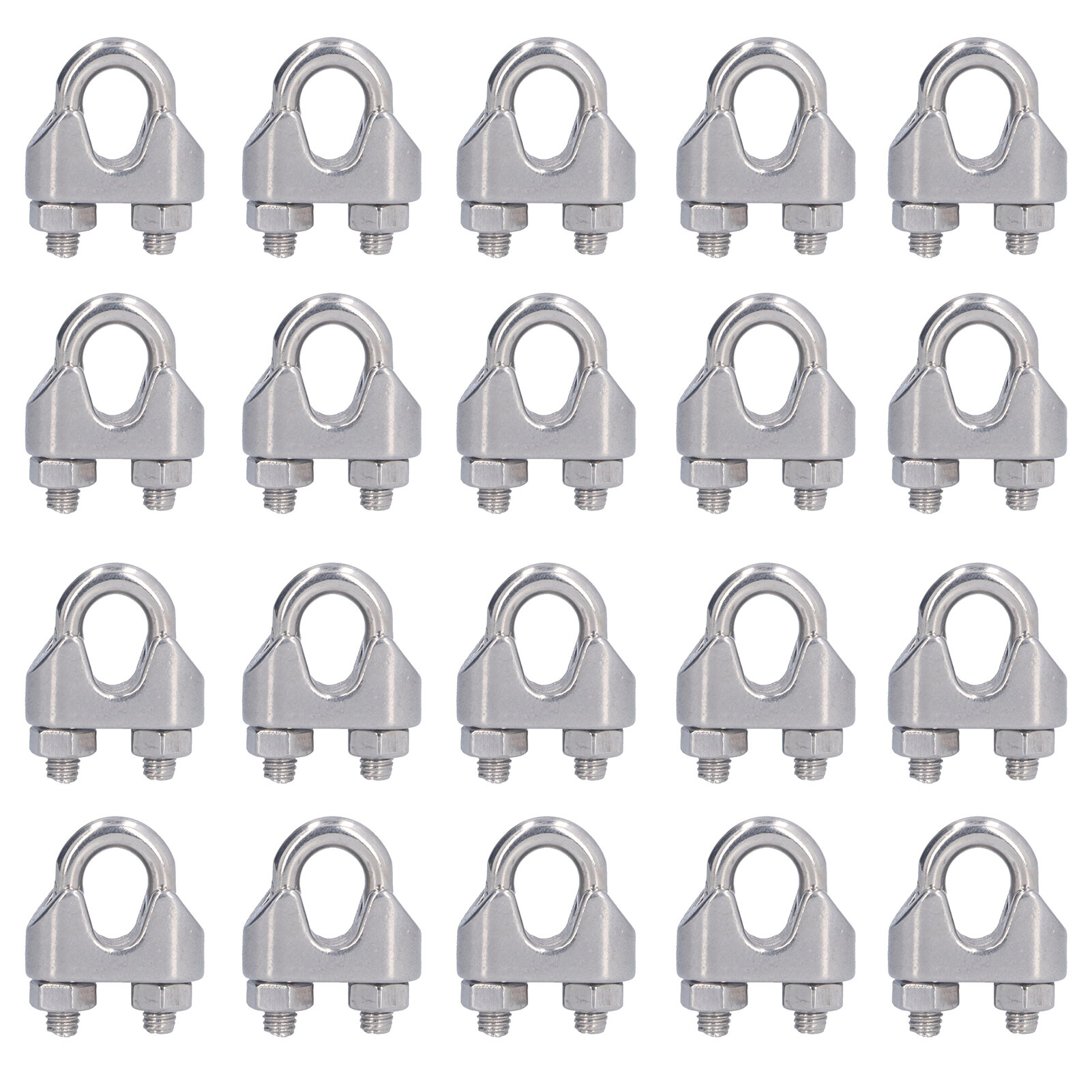 20 шт. зажимов для троса из нержавеющей стали, такелажных устройств, зажимов для кабеля, замков, крепежей M3 (3 мм)