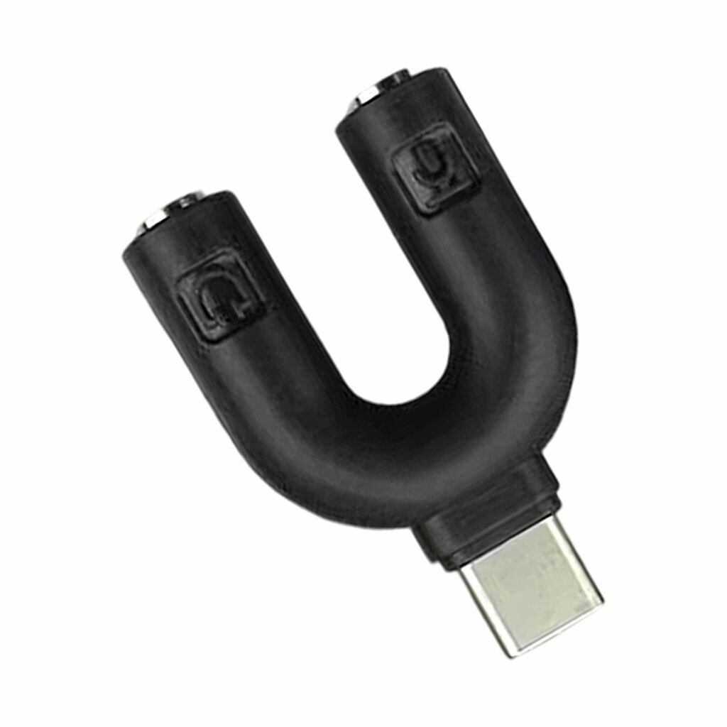 Кабель usb type c , Адаптер Type C для микрофона и аудио-разветвителя наушников-черный