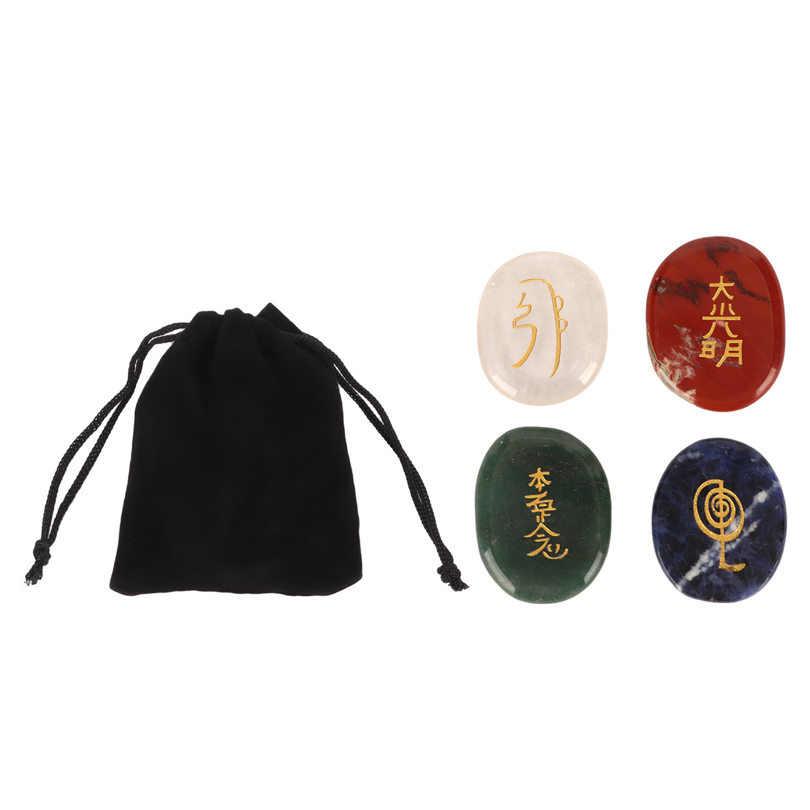 4 шт. балансирующих камней Рейки, тонко отполированных, размером с ладонь, плоских круглых кристаллов для исцеления Рейки, медитации и очищения