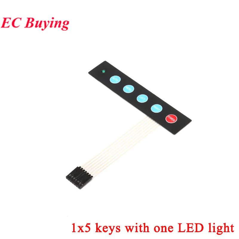 Мембранный переключатель 1x4 1x5 1x6 клавиш EC Buying 1pc, 1x5 key