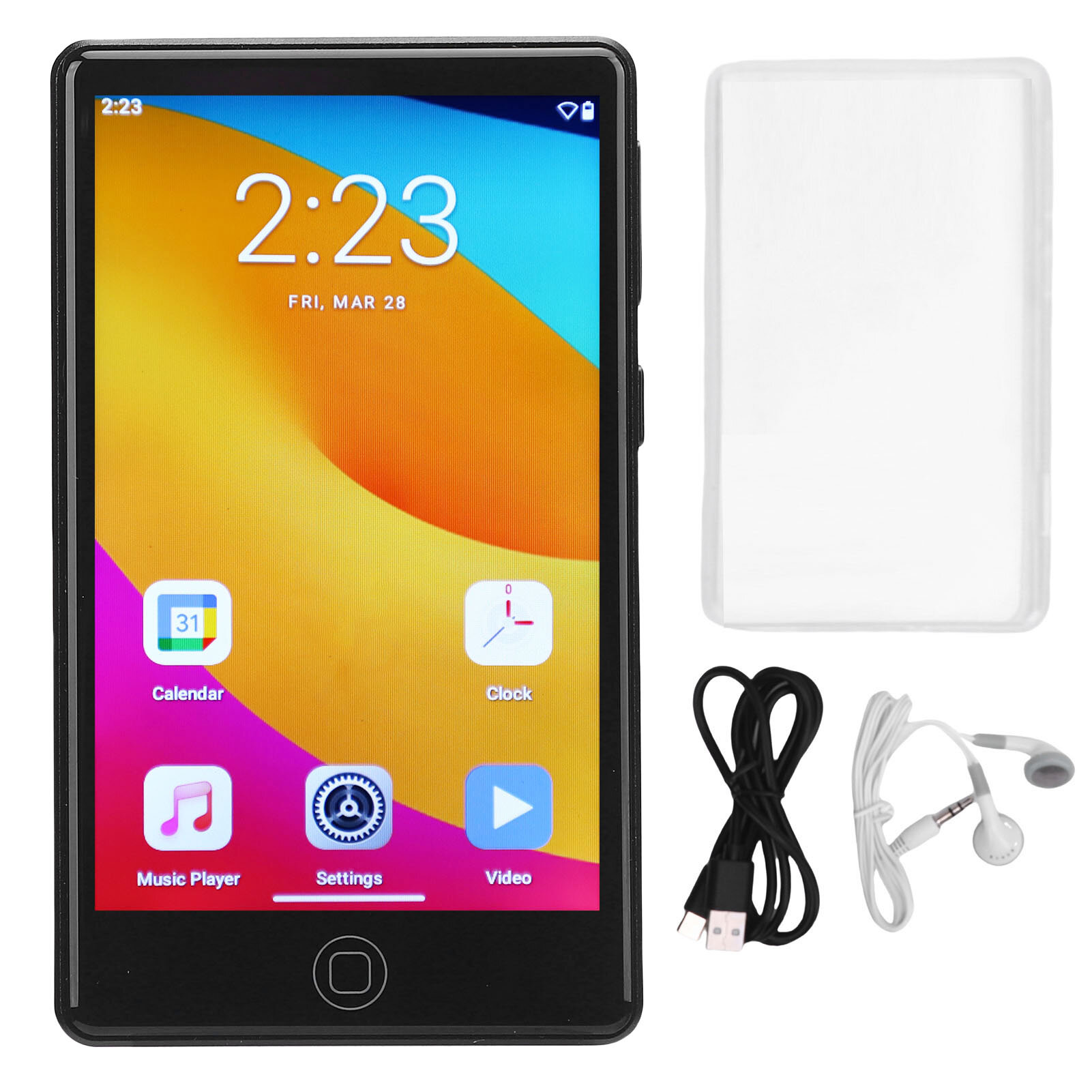 MP3 -плеер с Bluetooth и Wi -Fi 4,0 дюйма для сенсорного экрана Music Player встроен в динамик для поддержки Android 14 до 256 ГБ