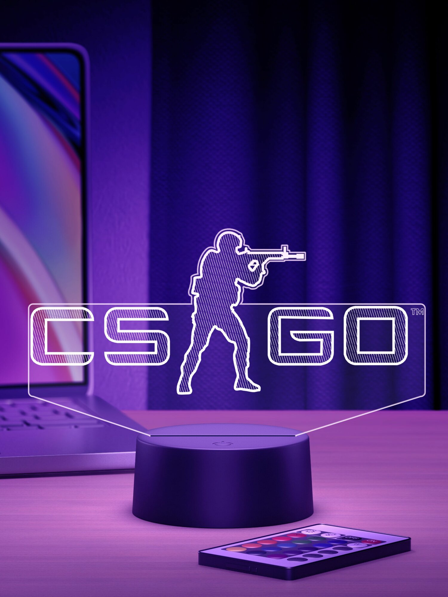 Ночник Игра Контр Страйк Кс - Counter Strike. Подарок геймеру — декор для игровой комнаты с символикой популярных игр, узнаваемыми персонажами и атмосферой киберспорта.