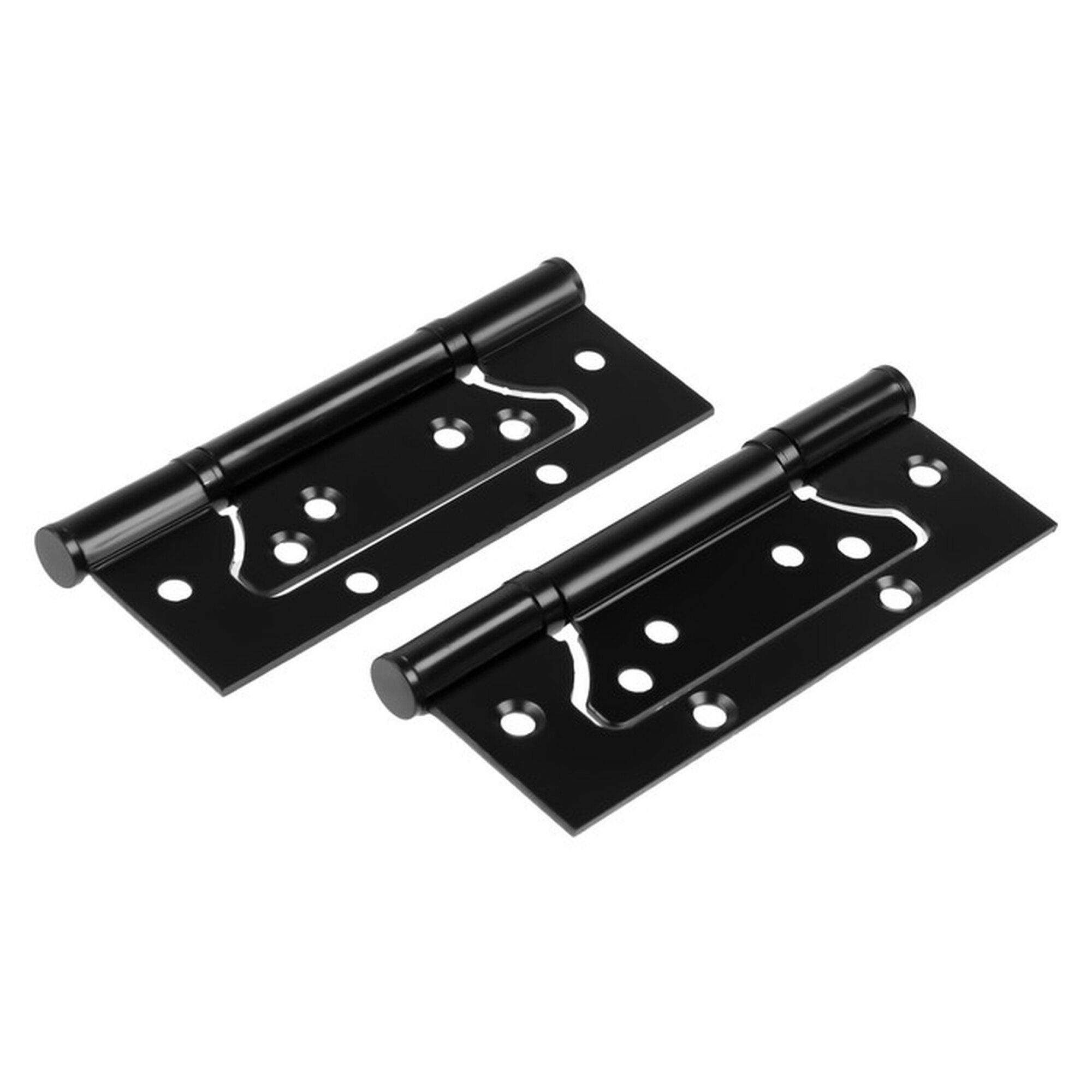 Петля-бабочка тундра, 120х75х2.0 мм, универсальная, без врезки, цвет черный, 2 шт.