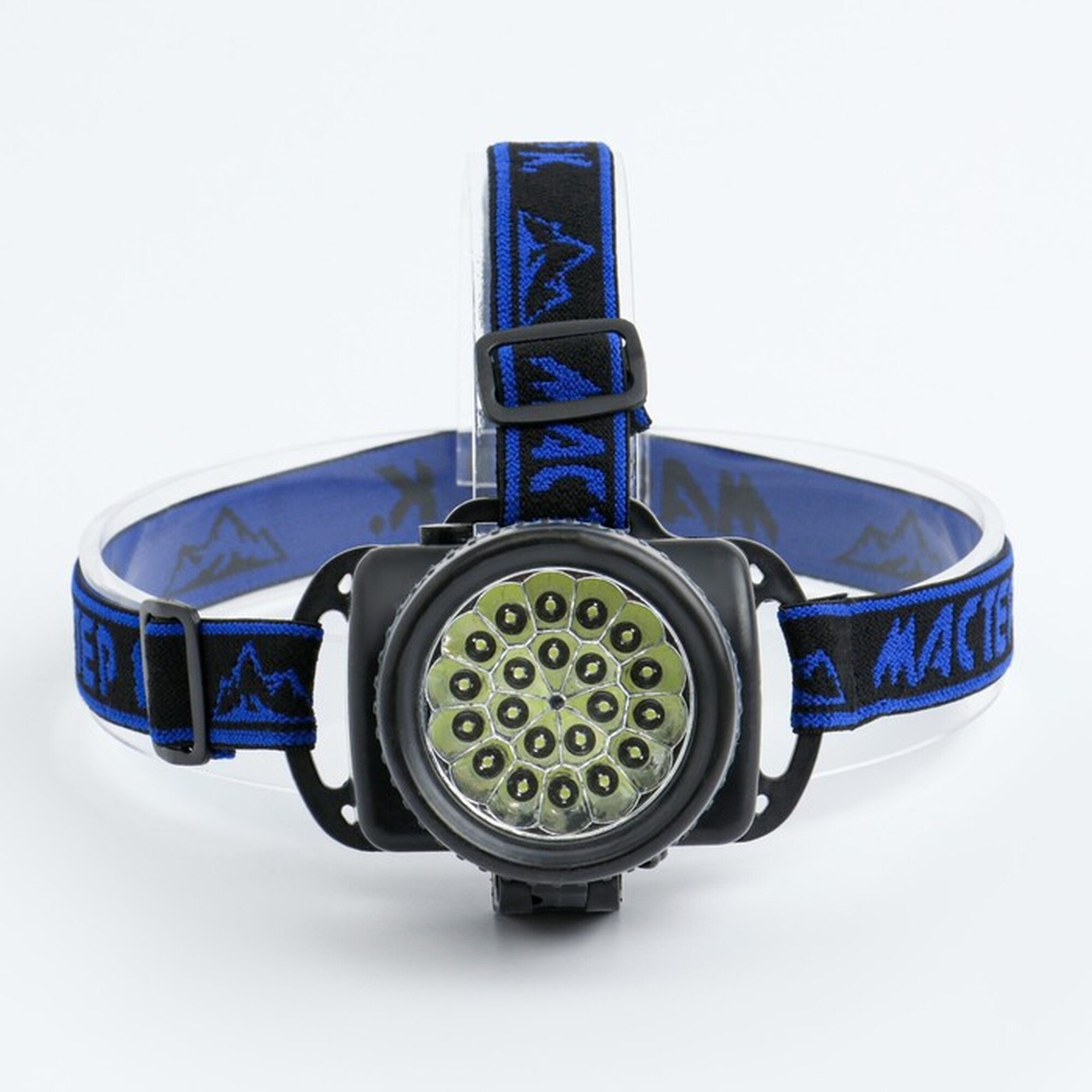 Налобный фонарь "Мастер К", 21 светодиод, питание от батареек, 80 лм