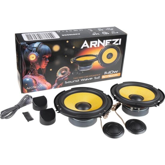 Колонки Arnezi Sound Wave S2, 16 см 2-х компонентные, 4шт, 16 см (6 дюйм.), Max Вт