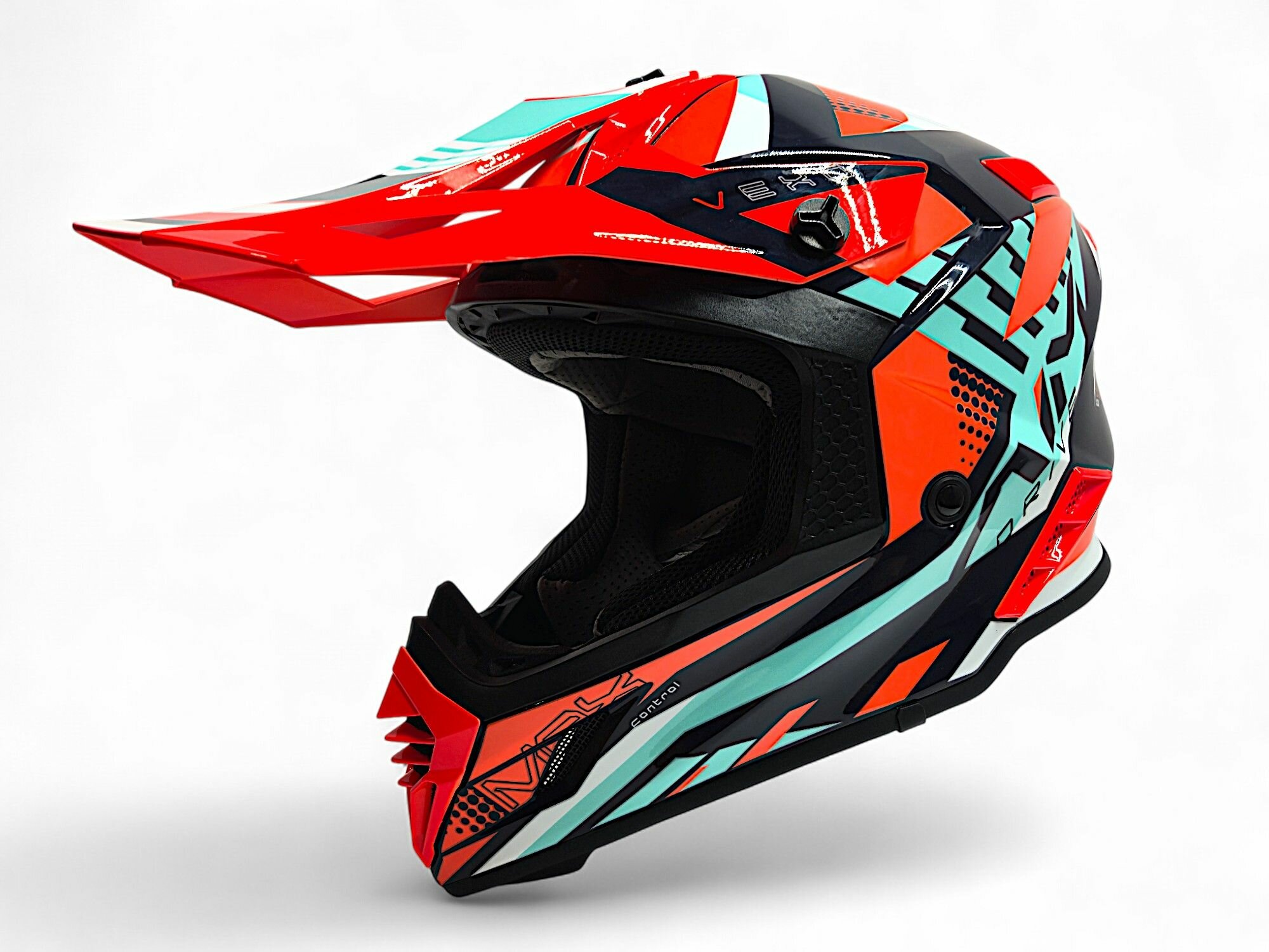 Мотошлем Кроссовый Взрослый AiM RH855(Fiber Glass) VEXO Red/Blue, XXL