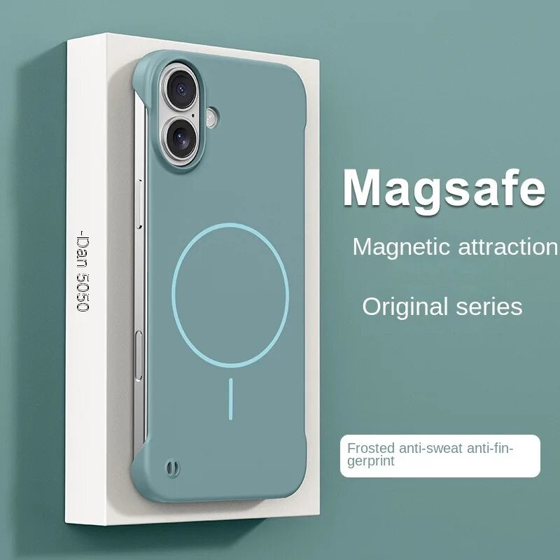 Чехол Magsafe для iPhone 16 Blue, ультратонкий, анти-отпечатки