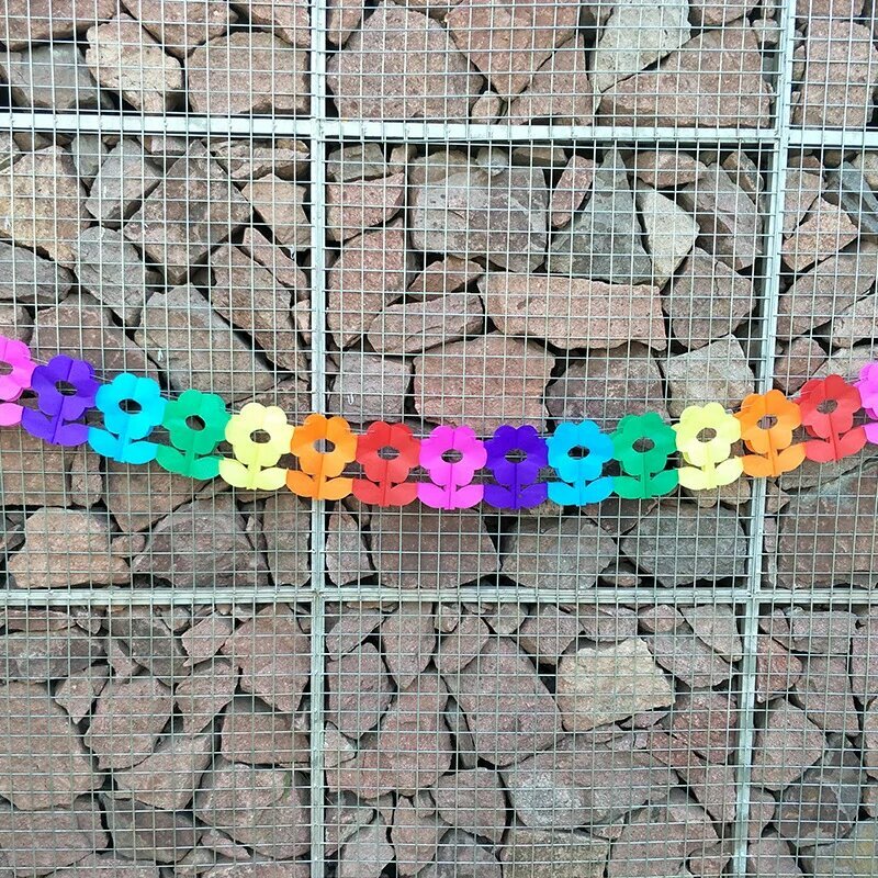 Цветные бумажные гирлянды из цветов 10-3m
