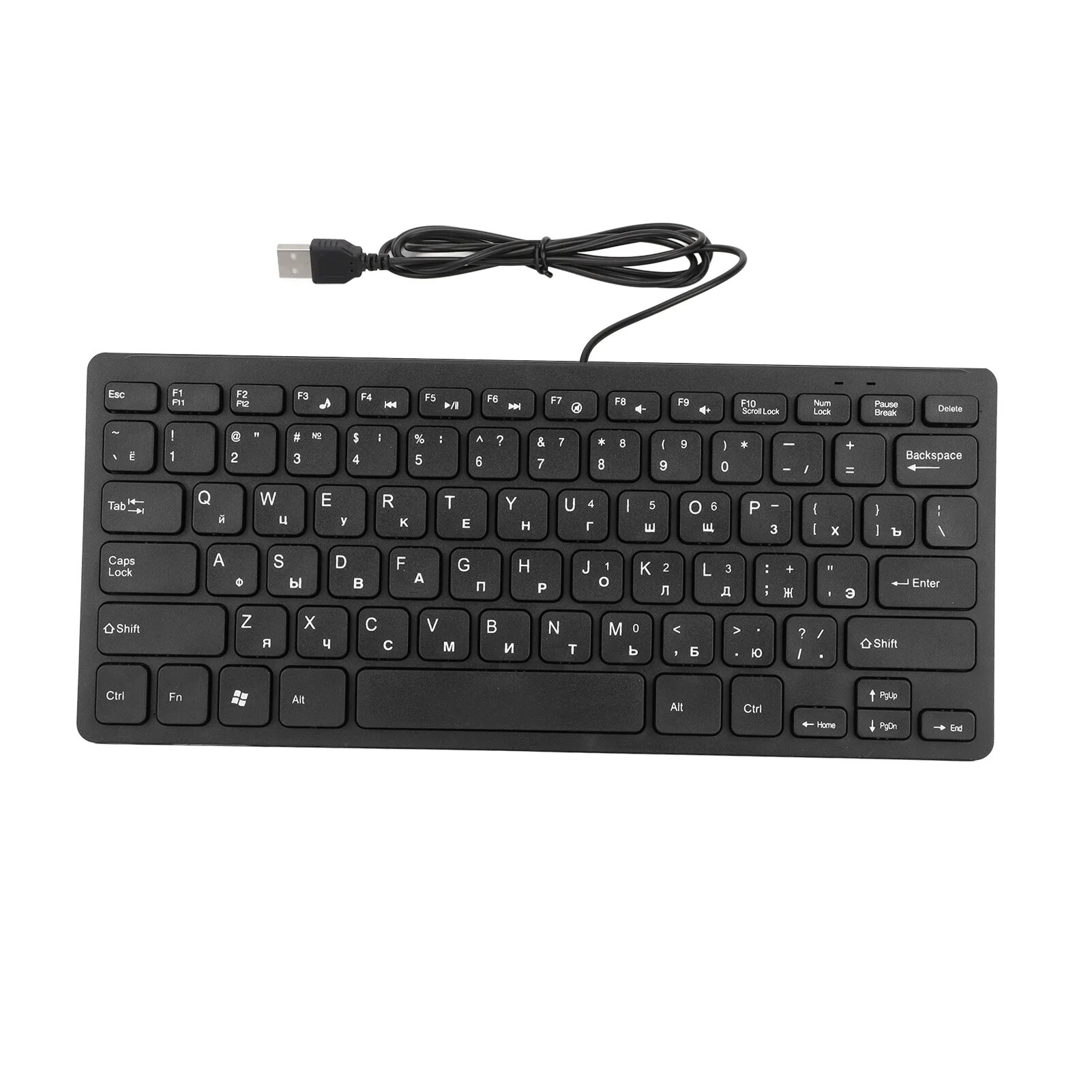 Проводная мини-клавиатура USB 78 клавиш, Russian language