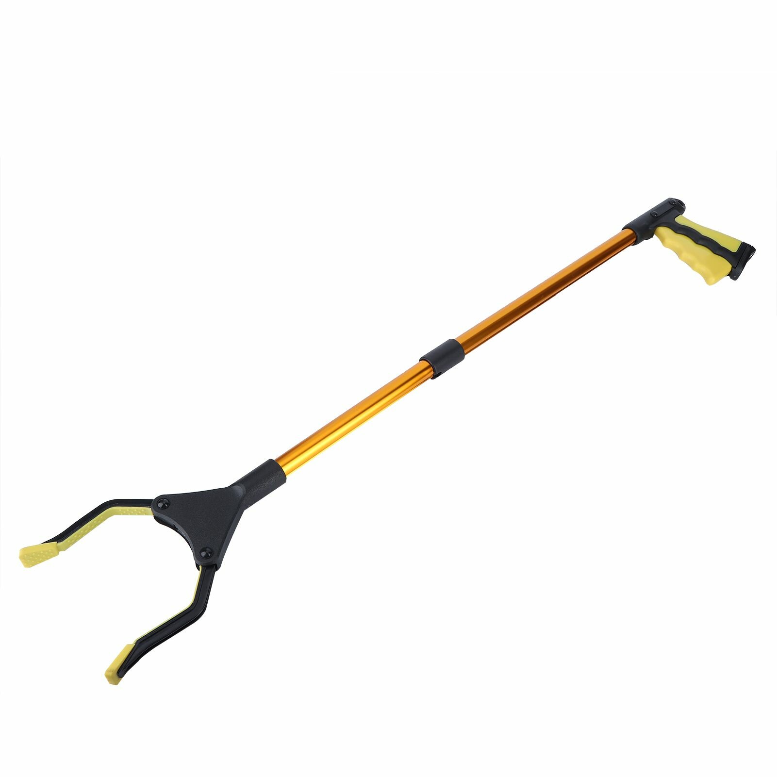 Многофункциональные складные длинные мусорные зажимы Grabber Picker Tools Sanitary Cleaning Supplies Yellow Handle Gold Tube