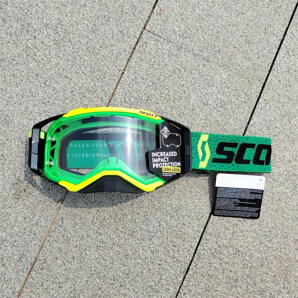 Горнолыжная маска SCOTT, для мужчин и женщин, с защитой от запотевания, желтая и зеленая линза, для катания