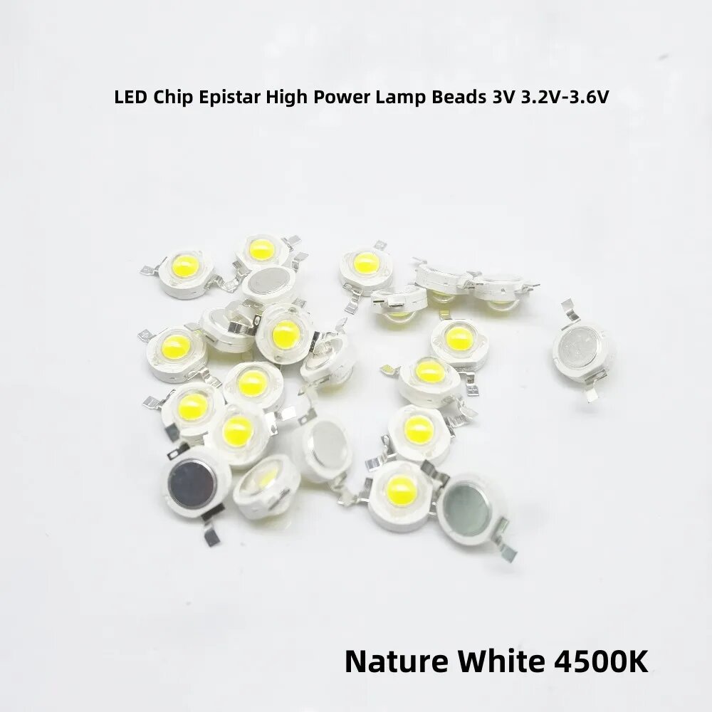 Светодиоды Epistar Nature White 4500K 3V 1W - 10шт