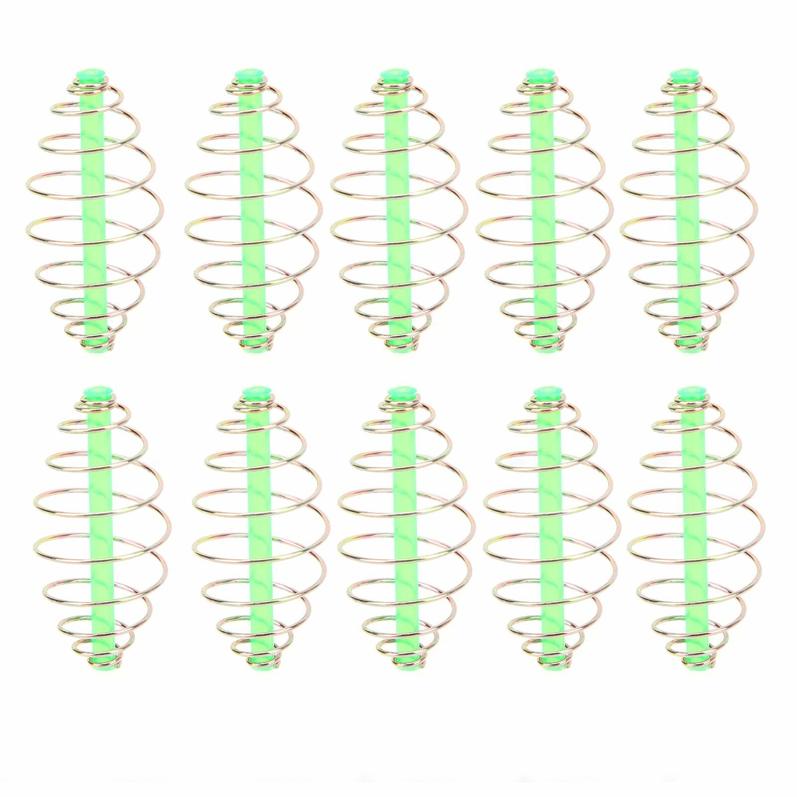 10-компонентная пружинная катушка, встроенная металлическая кормушка для приманки, катушка-метатель, рыболовные снасти с встроенной подачей для эффективной рыбалки