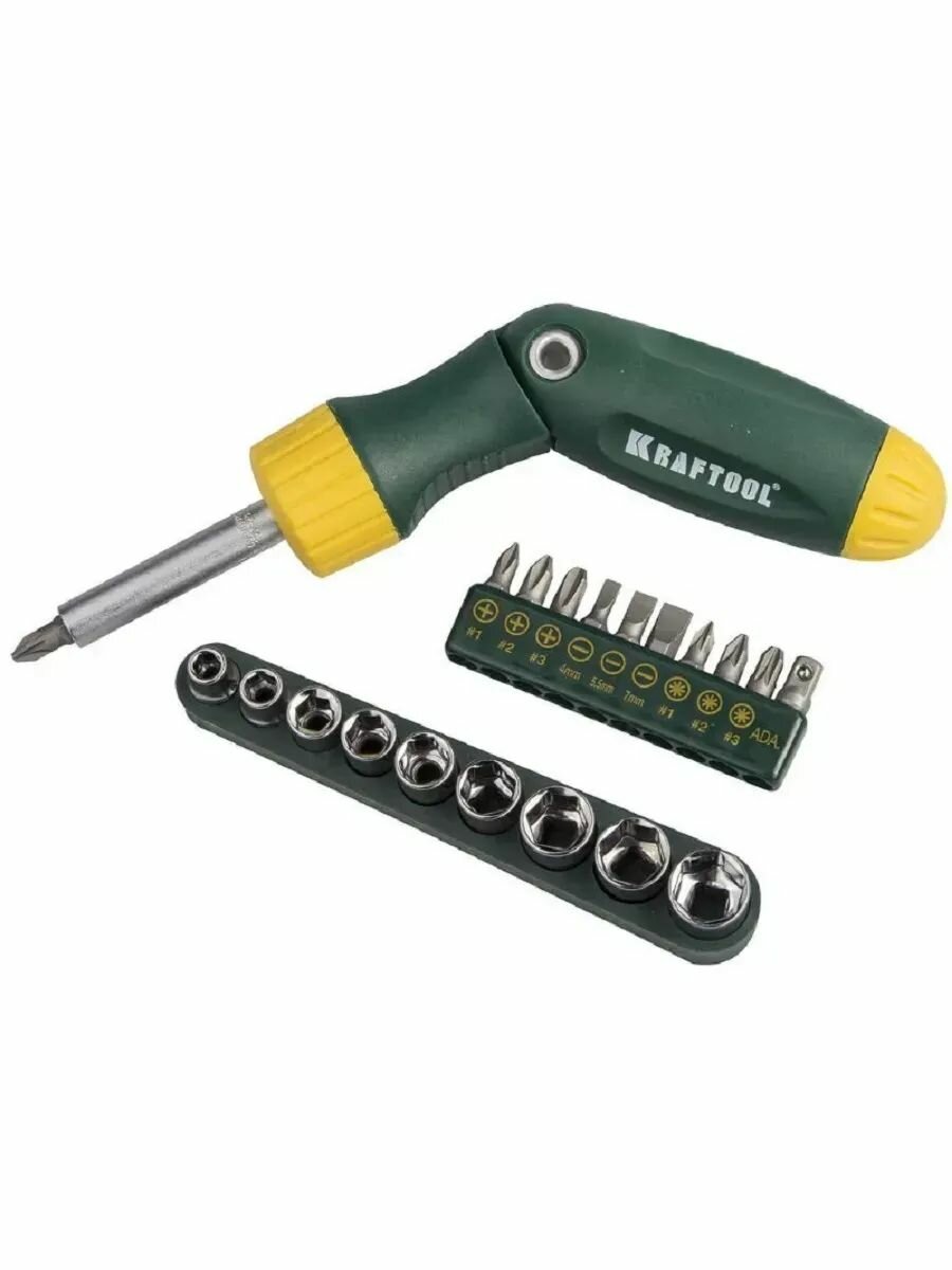 Набор отверток KRAFTOOL BIT-LOCK, реверсивный механизм, 26151-H21, 21шт