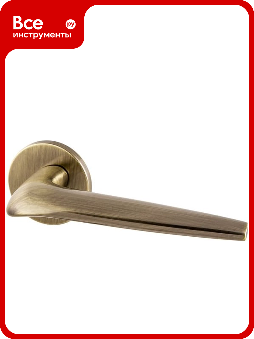 Раздельная ручка ARMADILLO TWIN URS AB-7 бронза 39259, круглая форма, конструкция из ЦАМ для межкомнатных дверей