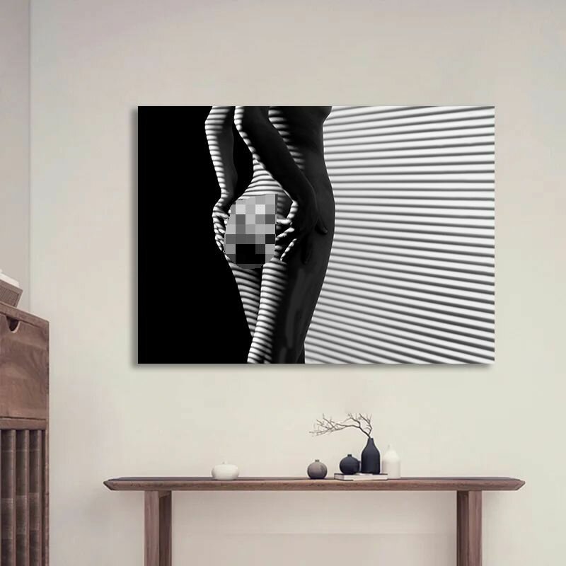 Картина 18+, картина голая девушка, 30х40 см. холст подрамник