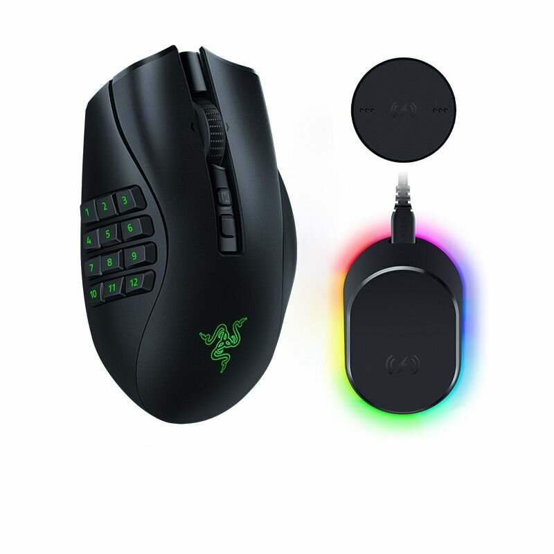 Компьютерная мышь, Razer Naga V2 Pro, черный+док-станция для мыши
