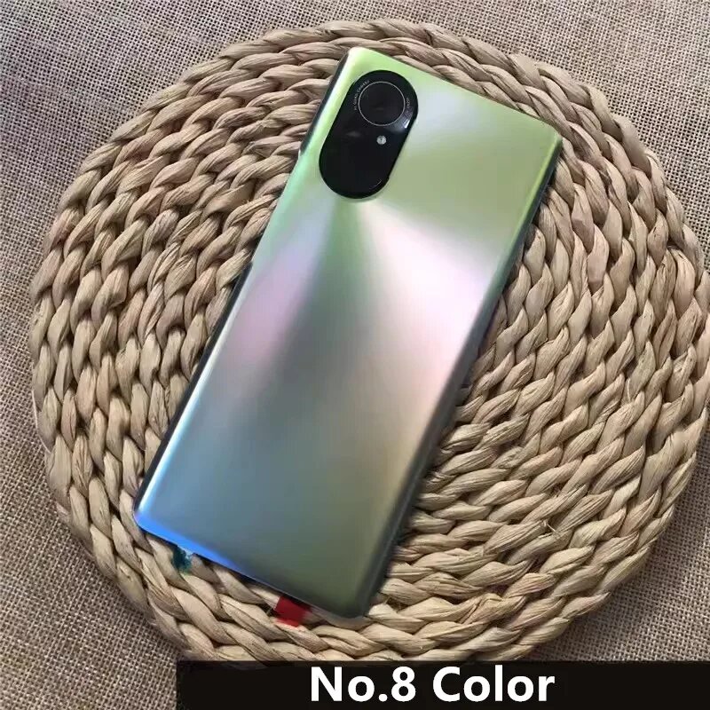 Задняя крышка аккумулятора Nova8 для Huawei Nova 8, задний корпус, стеклянный чехол, замена запасных частей для ремонта телефона + объектив камеры No.8
