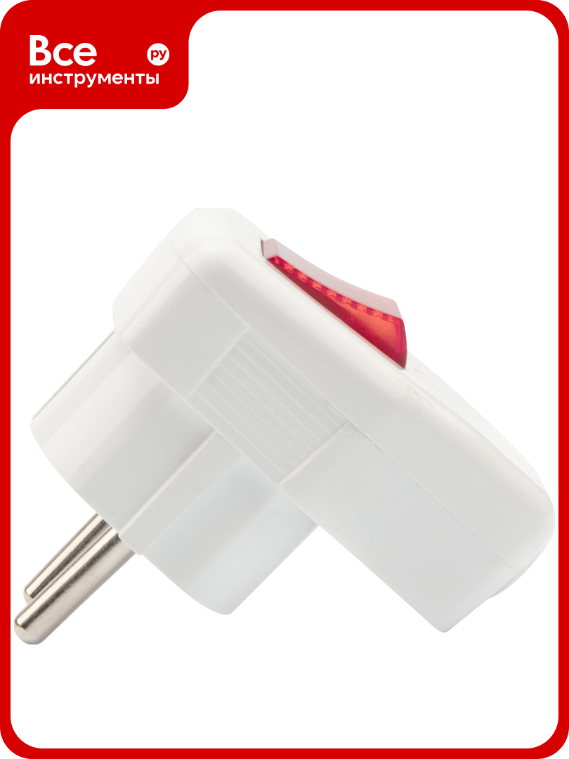 Угловая, REXANT, вилка REXANT Евро с заземлением 16А белая с кнопкой 16-0730, строя или повреждения, предназначена