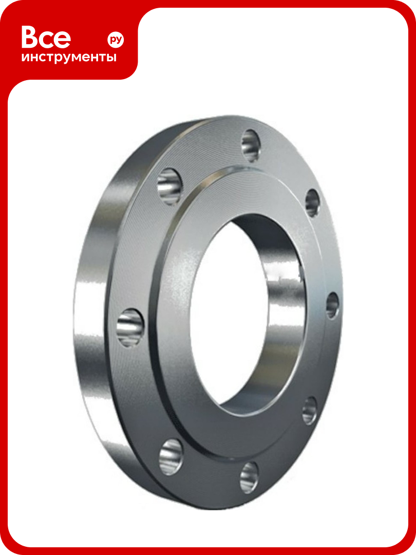 Фланец SMGTOOL ДУ 50 Сталь 20 ГОСТ 502012820, для подключения трубопроводной сети измерительной аппаратуры запорной