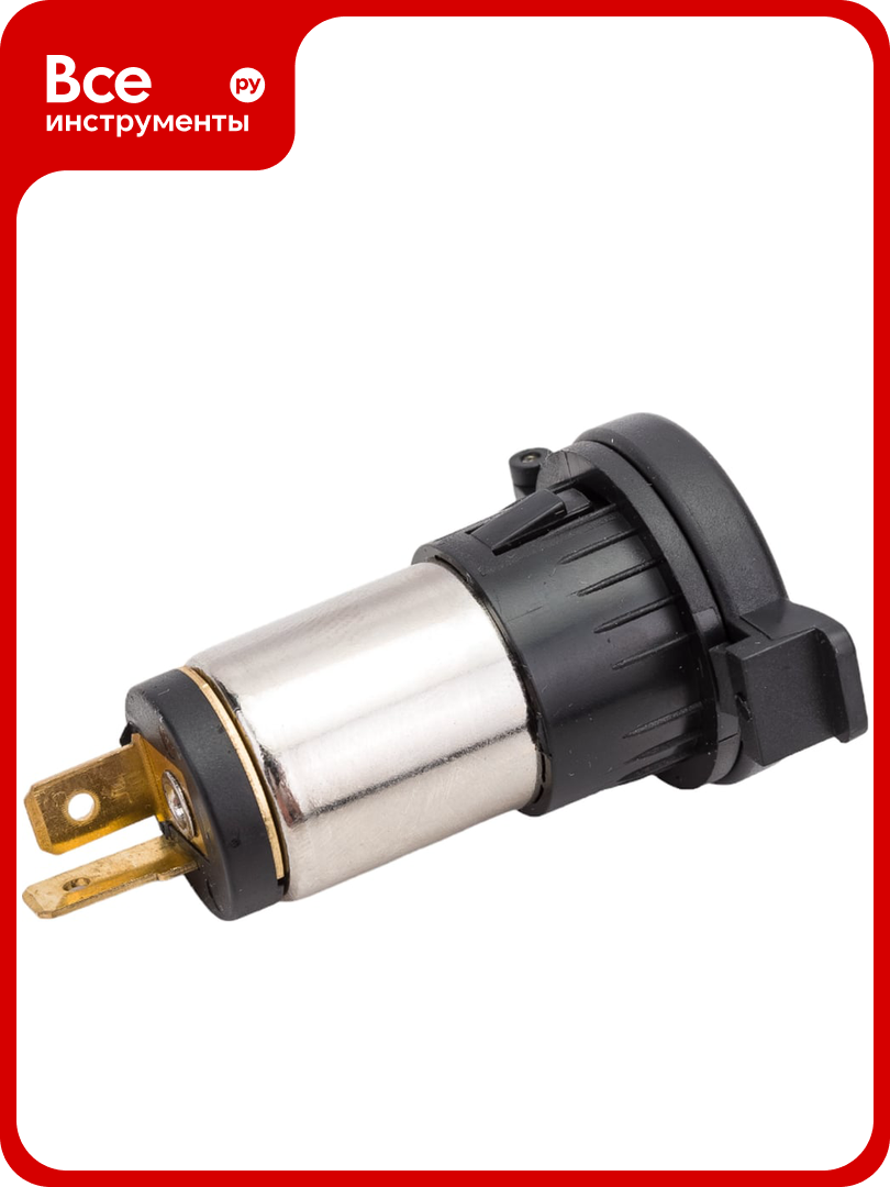 Дополнительное гнездо прикуривателя Airline 120Вт 12В, 10А ACS-120-01 — бытовое автомобильное гнездо с надёжным корпусом