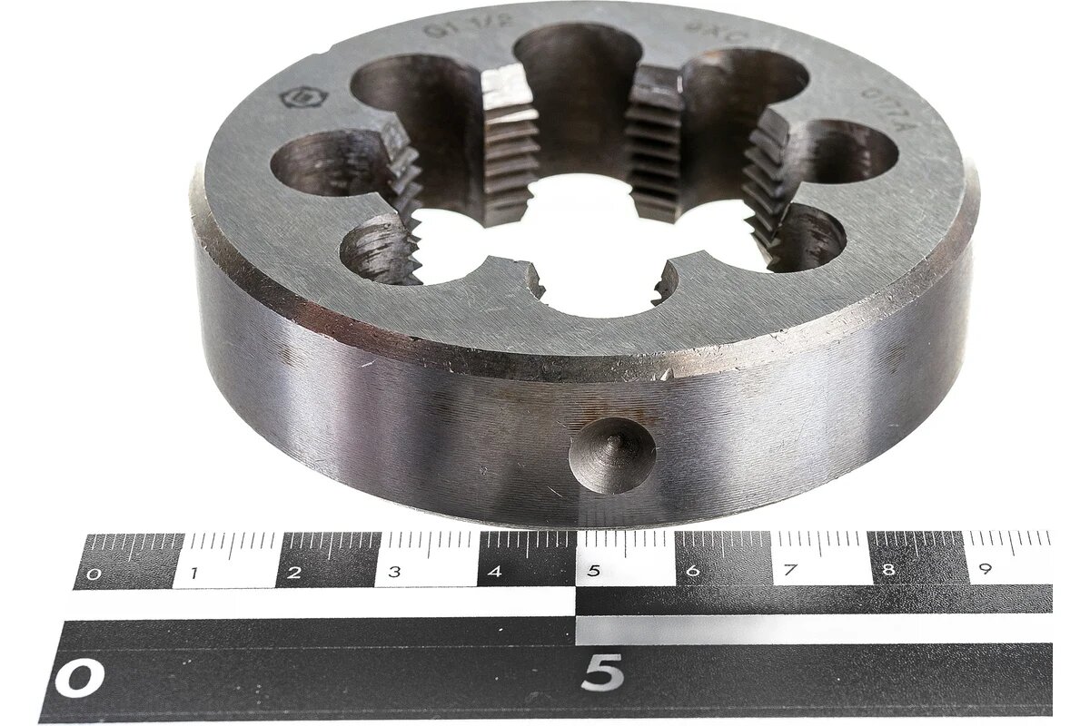 Туламаш Плашка тр. цил. G 1 1/2" 9ХС, ТМ 57990 - точная вставка для резьбы универсальная