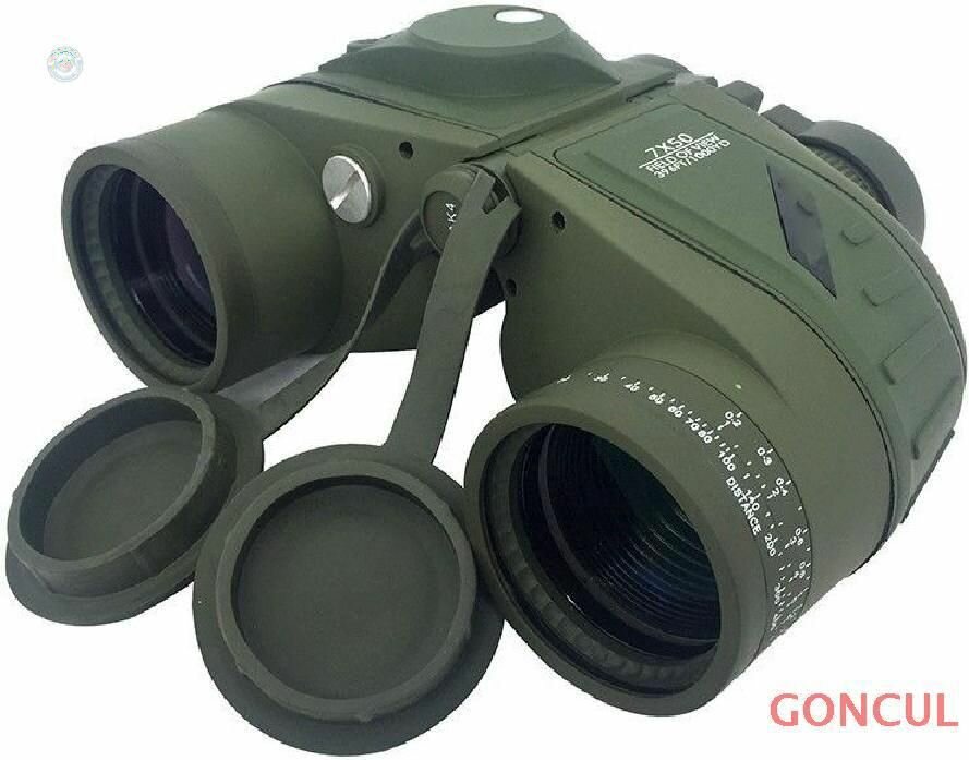 Плавающий морской бинокль Veber Waterproof 7x50 БПс с компасом и дальномерной сеткой для рыбалки, охоты, туризма и наблюдений