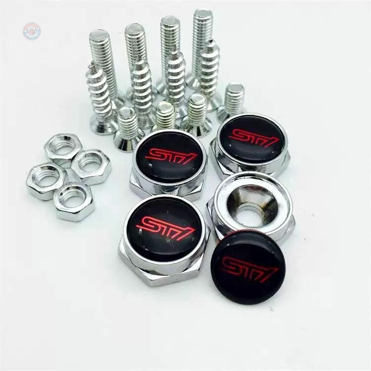 Болты для крепления номерного знака Subaru STI с логотипом — винты и гайки для защиты и индивидуальности авто!