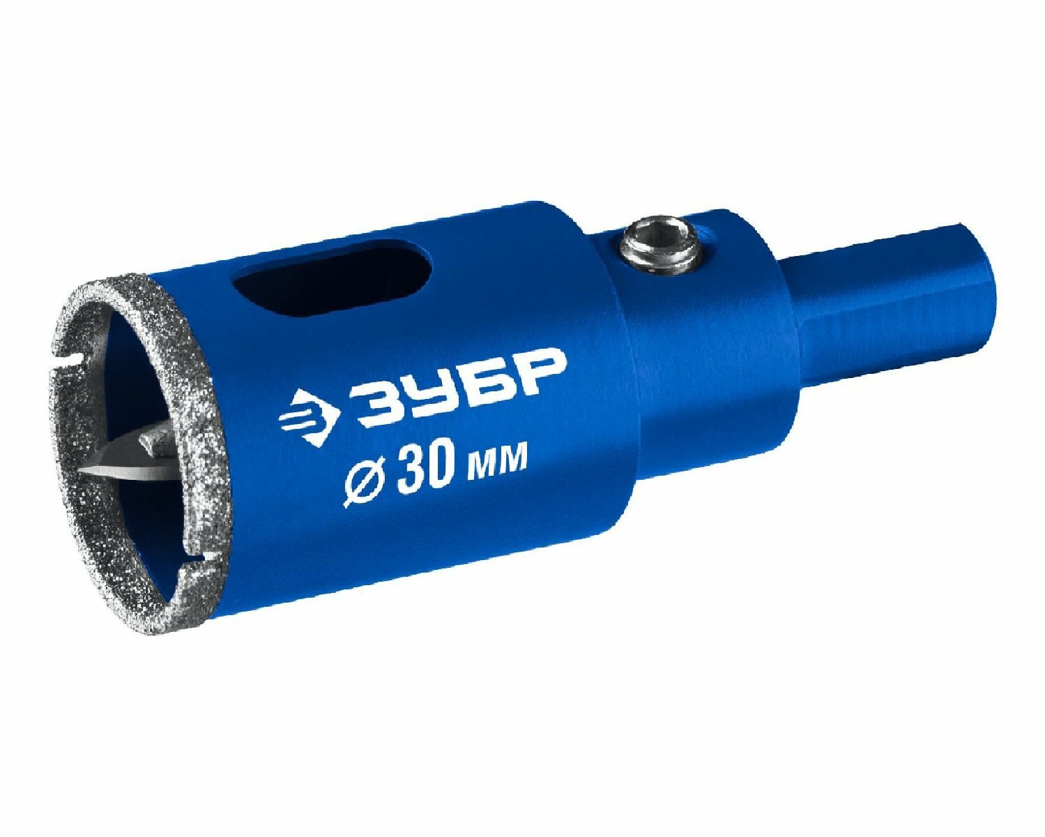 ЗУБР АГК d 30 мм (центр. сверло, трехгр. хвост, Р60), Алмазная коронка, Профессионал (29850-30) (29850-30)