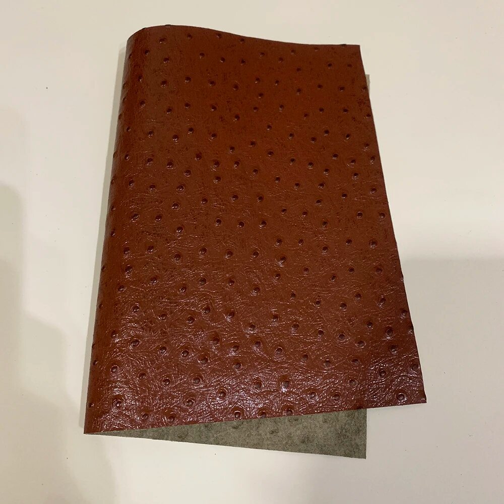 Кожа для сумок, карри, тиснение под страуса Коричневый, T203