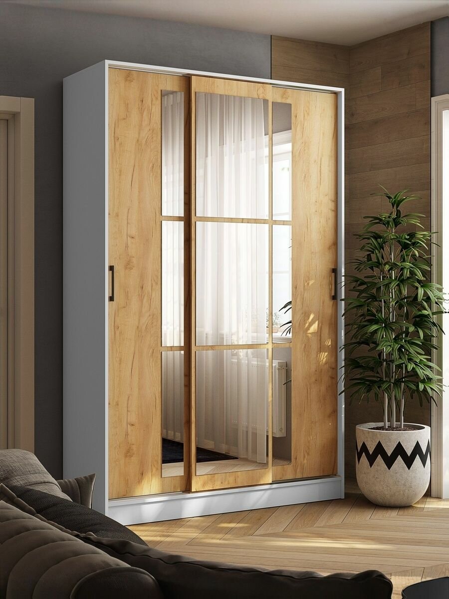 Шкаф-купе Стиль-2 1.4 от Тэкс 2200*1400*520 белый/дуб крафт золотой