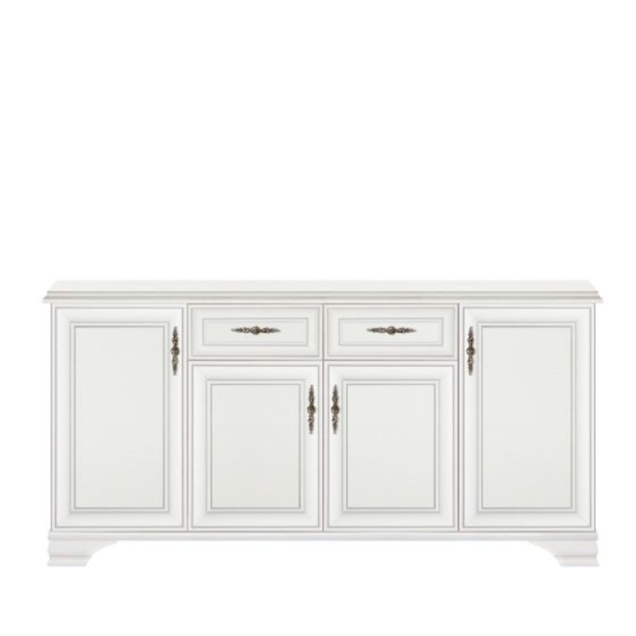 Тумба комбинированная БРВ-Мебель Кентаки KOM4D2S белая ш. 184 см, в. 91 см, гл. 45 см.