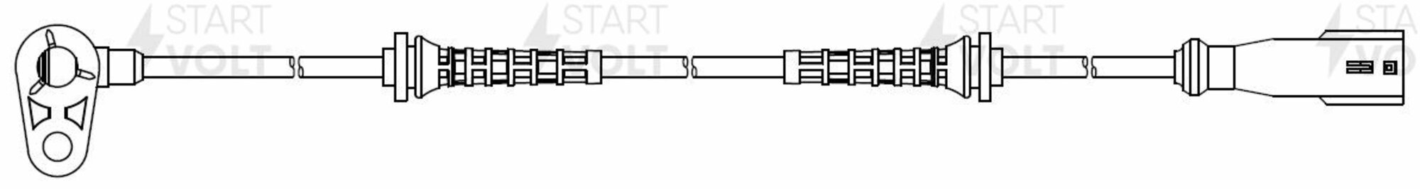 Датчик Abs Для А/М Лада Largus (12-)/Renault Sandero (08-) Задн. Лев. (Vs-Abs 0904)(Startvolt Vs-Abs0904)