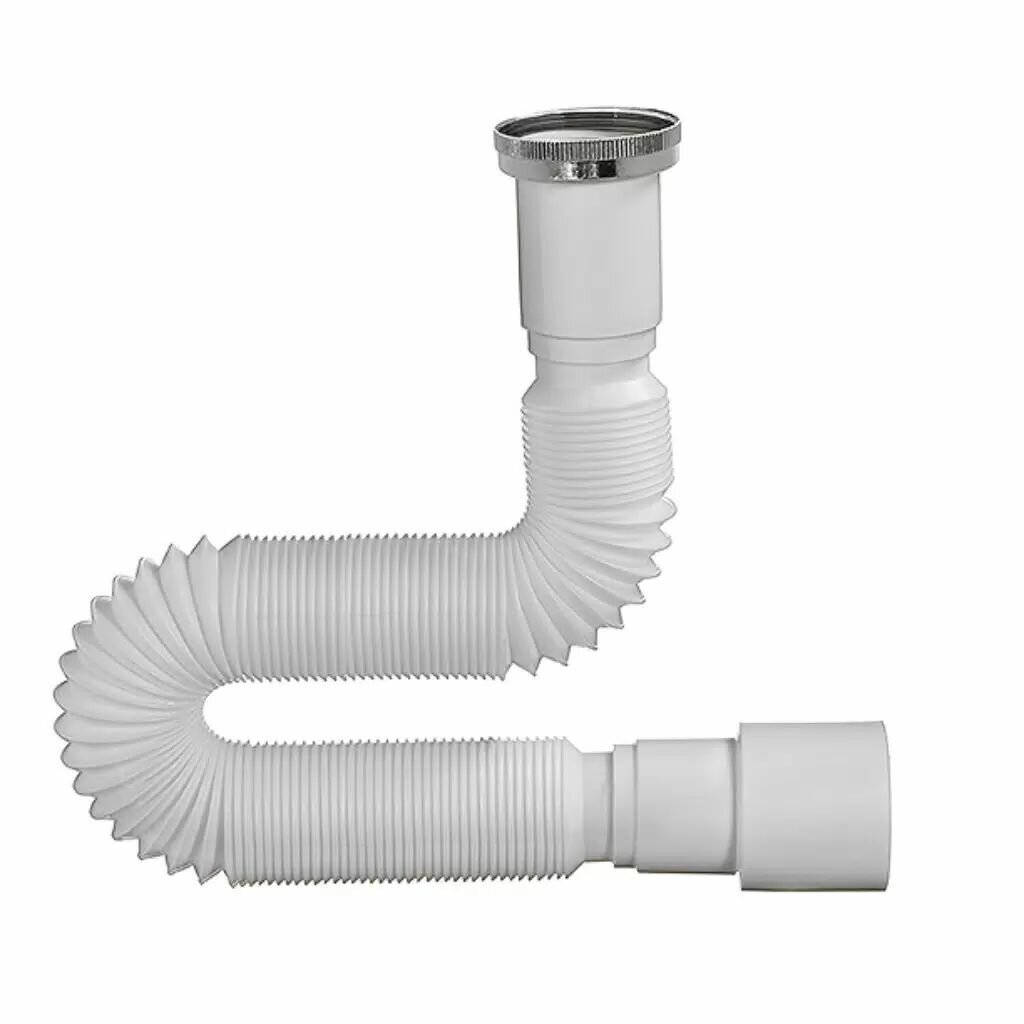Гофра для сифона Orio длина 650 мм, 1 1/2 дюйма на 40/50 мм, полипропилен, с гайкой, АС-10132М