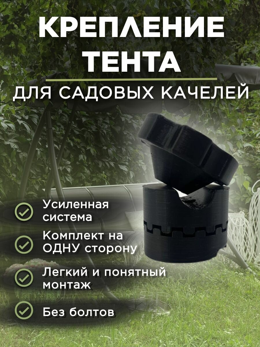 Крепления тента для садовых качелей "Удачная мебель - Даметекс" Без болтов.