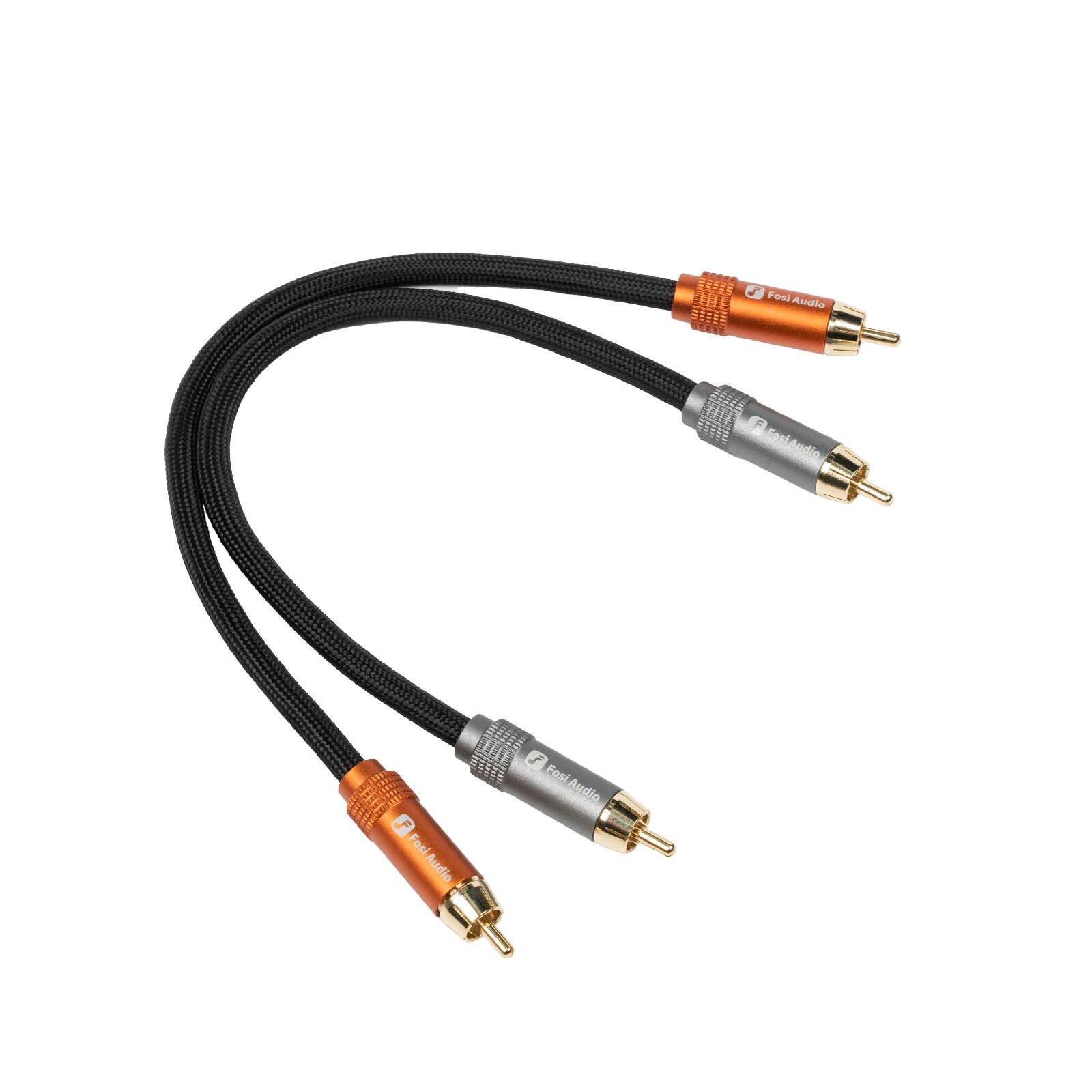 Fosi Audio Нейлоновый кабель для динамиков Hi-Fi с позолоченными бананами RCA Cable 0.3M