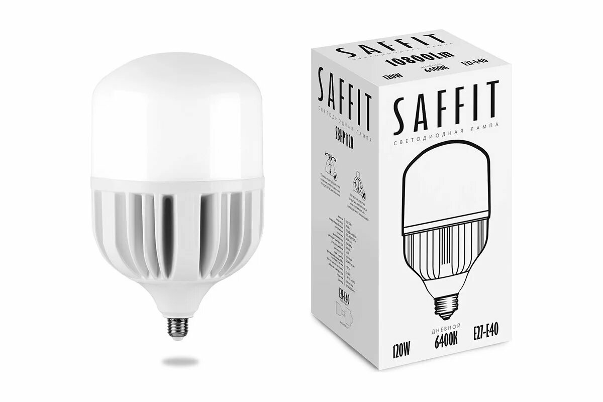 SAFFIT Лампа светодиодная, 120W 230V Е27-E40 6400K T140, SBHP1120 55143