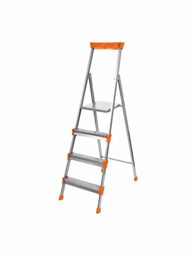 Стремянка, лестница Nika, 4 ступени, с лотком для инструментов, складная, из стали, СМ4