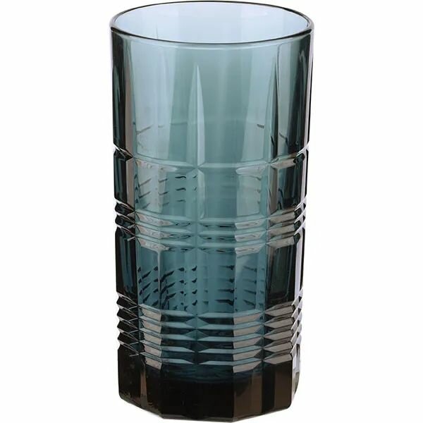 Стакан стеклянный "Даллас" 380мл D 75, H 146мм голубой (хайбол)