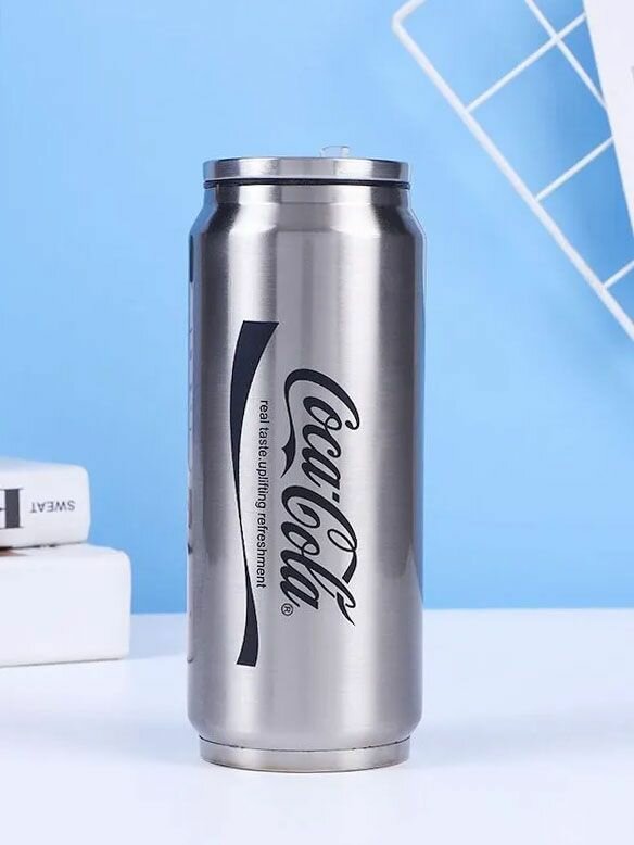 Матермос, для напитков, серебристый, 0,5 л, без ручки, с крышкой