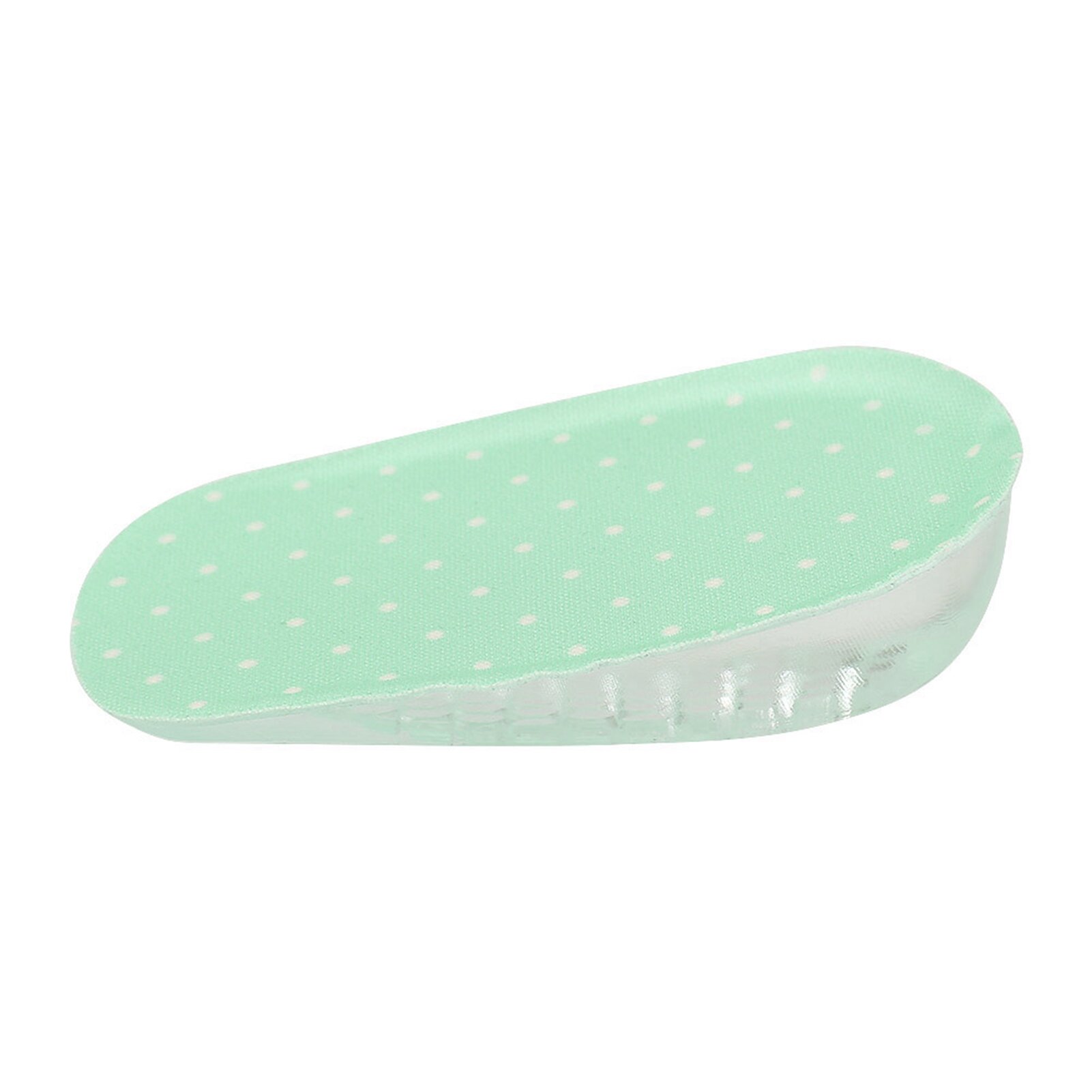 2.5cm Silicone Gel Adhesive Insoles Height Increase Heel Pads Green