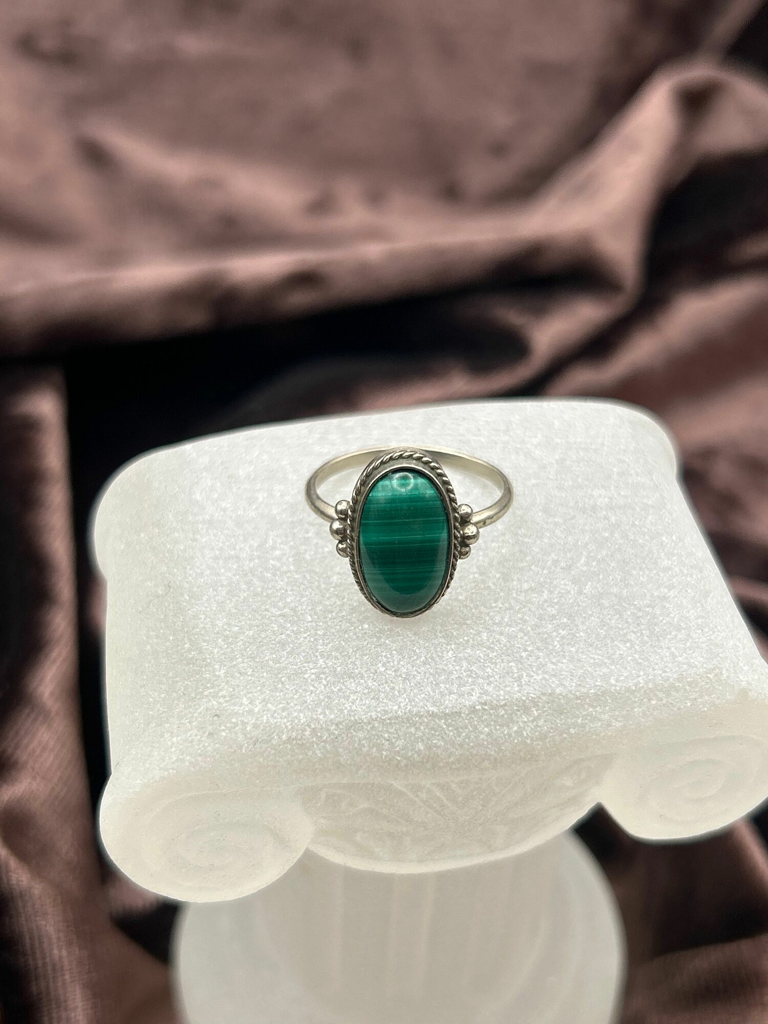 Кольцо, малахит