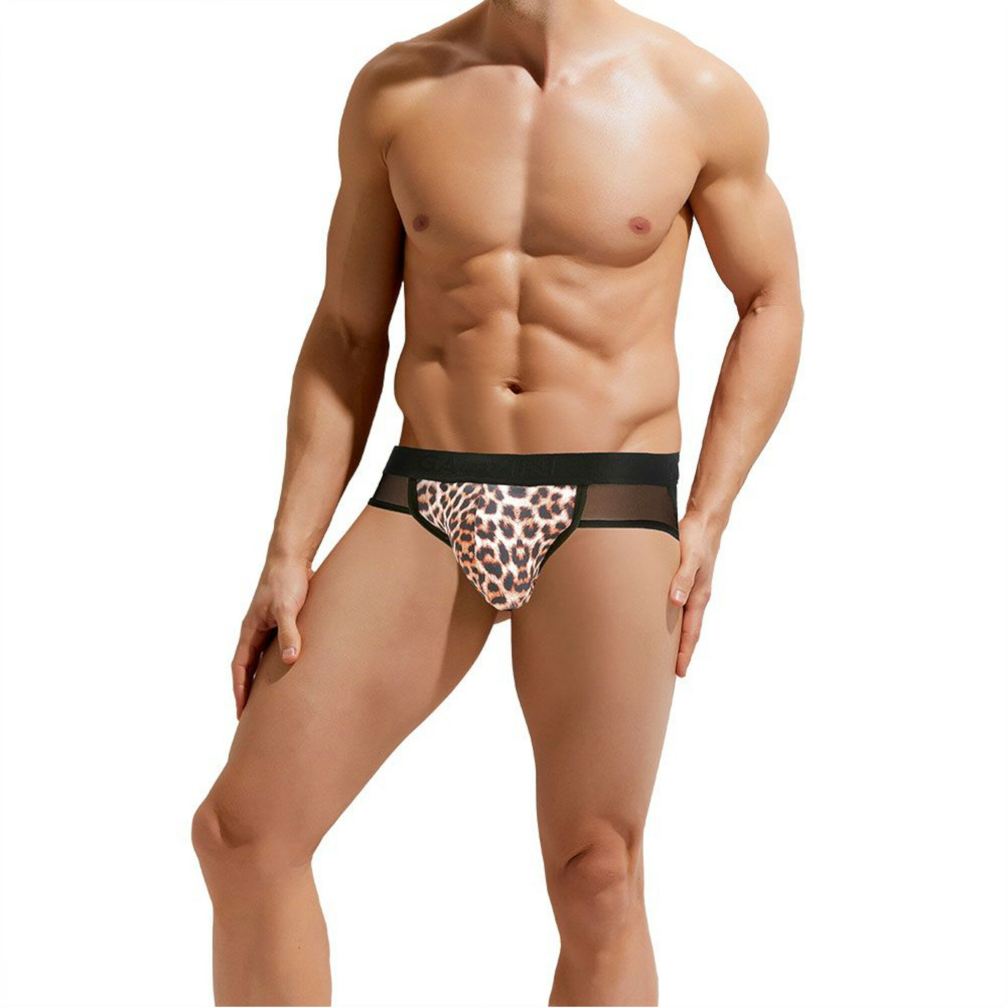 Трусы GAUVINE "Джоки", мужские, леопардовый принт, 80%/20%, размер 44