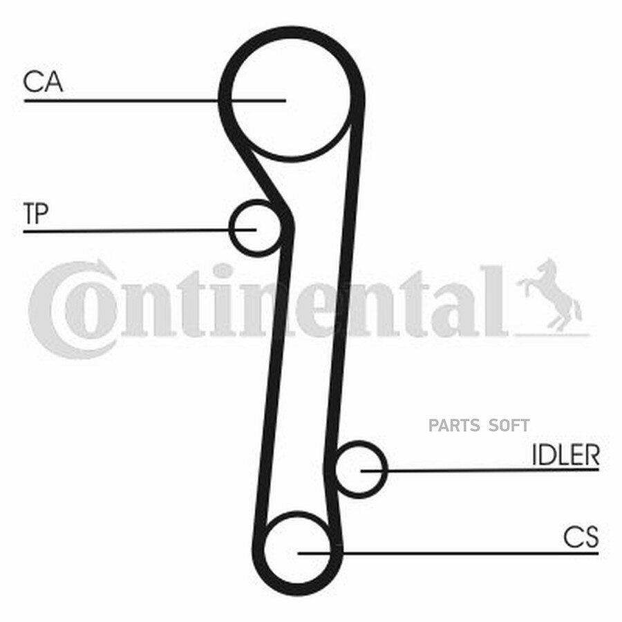 Комплект ремня ГРМ от официального дистрибьютора, CONTINENTAL, артикул CT781K2