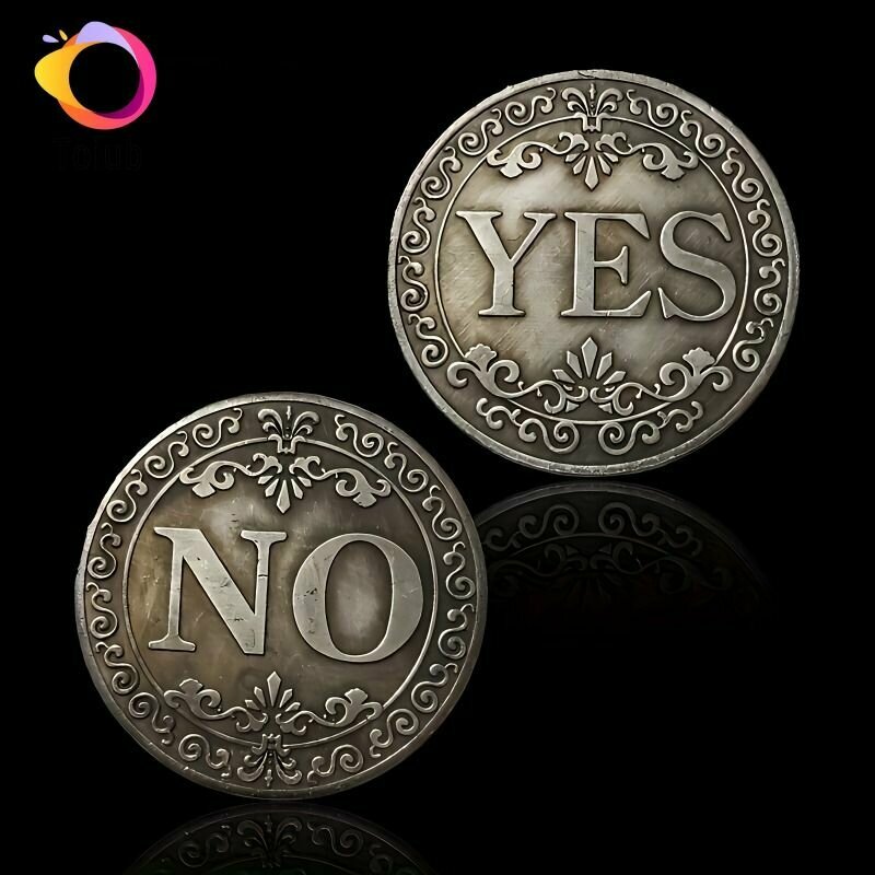 Винтажная металлическая монета для принятия решения "Да/нет", уникальный декор для дома и подарок
