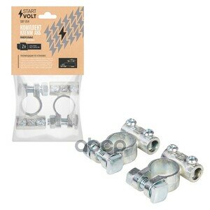 Клеммы акб в комплекте цинк 63мм под 2 винта м5 (sbt 014) STARTVOLT арт. sbt 014